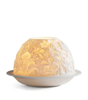 Bernardaud Orchids Led Votivelight Lithophane - White