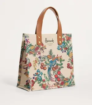 Harrods Small The Great Feast Jacquard Shopper Bag