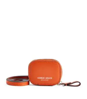 Giorgio Armani Leather Airpods Case - Orange