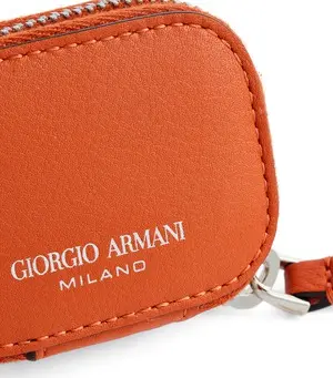 Giorgio Armani Leather Airpods Case - Orange