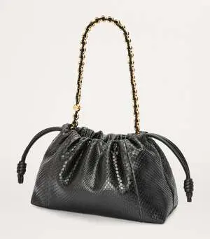 Loewe Medium Flamenco Snakeskin Shoulder Bag