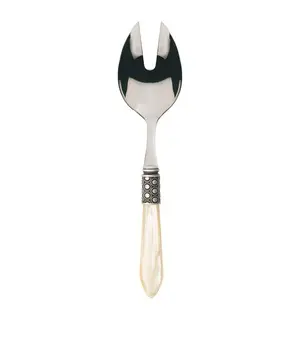 BUGATTI Optical Stainless Steel Salad Spoon And Fork Set
