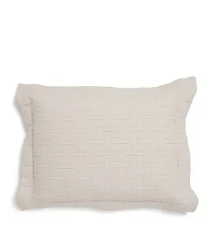 PETER REED Embroidered Kengo Oxford Cushion - Neutral