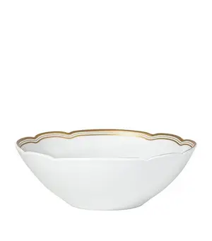 Bernardaud Porcelain Pompadour Cereal Bowl - Gold