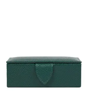 Smythson Panama Leather Cufflink Box