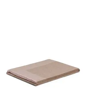BEGG X CO Cashmere Arran Border Blanket Pink