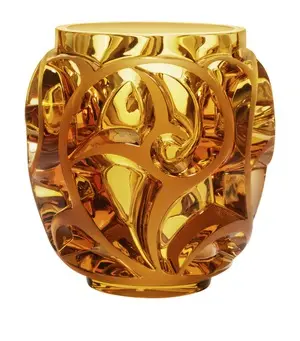 Lalique Tourbillons Vase - Orange