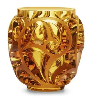 Lalique Tourbillons Vase - Orange