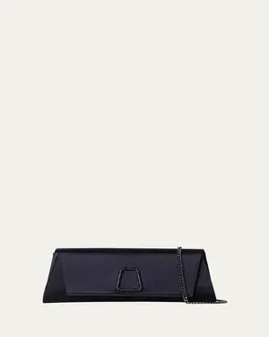 Akris Anouk Satin Clutch Bag With Chain Strap