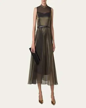 Akris Anouk Satin Clutch Bag With Chain Strap