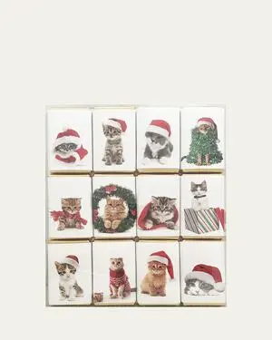 HOUSE OF DORCHESTER Christmas Cats In Hats 12-piece Milk Chocolate Slims - One-color