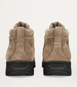 Zegna Suede Triple Stitch High-top Sneakers - Beige