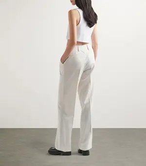 Prada Cotton Triangle Crop Top - White