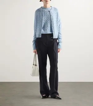Prada Cashmere Cable-knit Cardigan