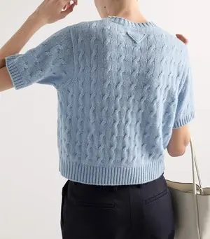 Prada Cashmere Cable-knit Sweater - Turquoise