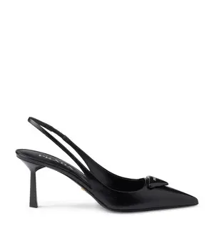 Prada Saffiano Leather Slingback Pumps