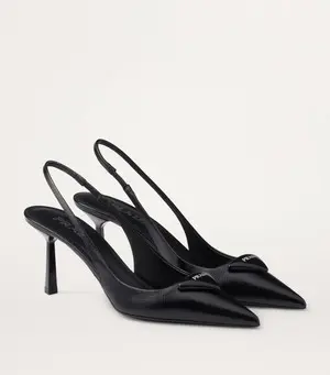 Prada Saffiano Leather Slingback Pumps