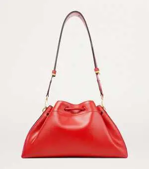 JIMMY CHOO Medium Leather Cinch Bucket Bag