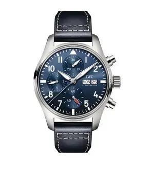 IWC SCHAFFHAUSEN Stainless Steel Pilot’s Chronograph Bracelet Watch - Blue