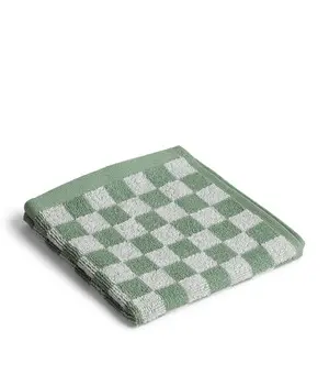 BAINA Check Quill Facecloth - Green