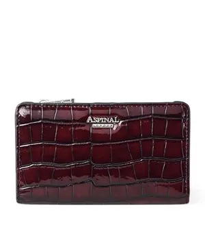 ASPINAL OF LONDON Small Mayfair Purse Red