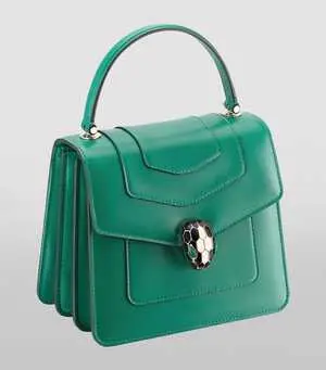 BVLGARI Leather Serpenti Forever Top-handle Bag - Green