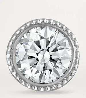 MARIA TASH Scalloped Diamond Single Stud Earring - White