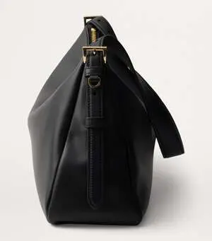 Prada Large Calf Leather Aimée Shoulder Bag - Black