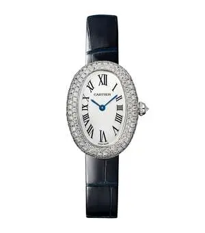 Cartier Diamond And White Gold Baignoire 1920 Watch - Silver