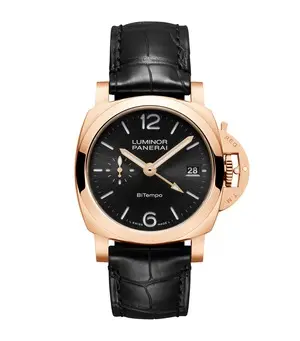 Panerai Goldtech Luminor Quaranta Bitempo Watch - Black