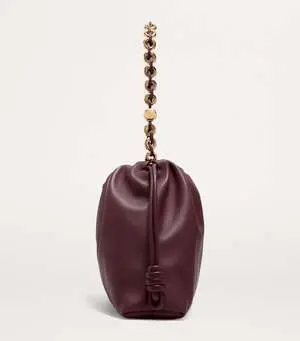 Loewe Large Leather Flamenco Purse - Burgundy