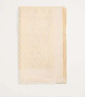 Valentino Garavani Silk-blend Monogram Stole - Ivory