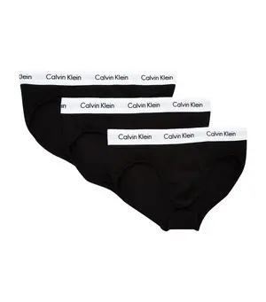 Calvin Klein Cotton Stretch Hip Briefs - Black