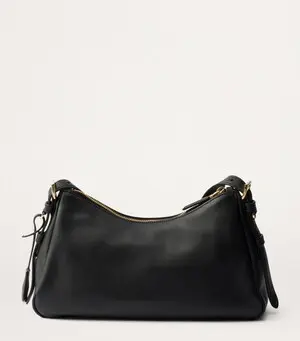 Prada Aimée Leather Shoulder Bag - Black