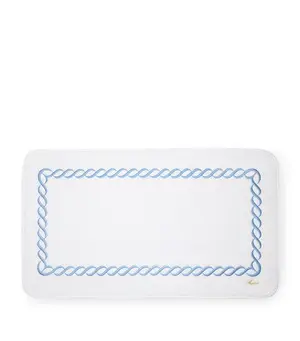 PRATESI Cotton Treccia Bath Mat - Blue