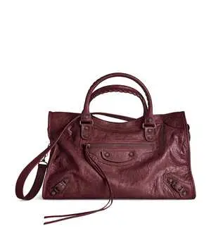 Balenciaga Medium Leather Le City Top-handle Bag - Red