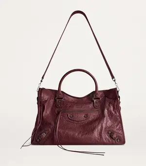 Balenciaga Medium Leather Le City Top-handle Bag - Red