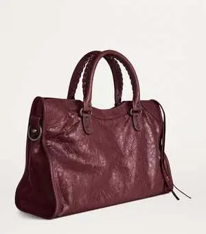 Balenciaga Medium Leather Le City Top-handle Bag - Red