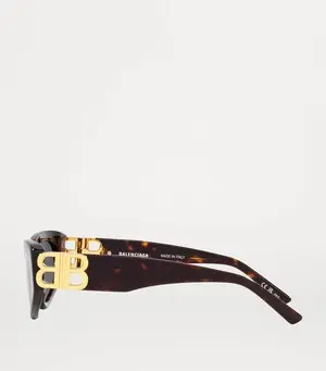 Balenciaga Round Bb0095s Sunglasses - Brown