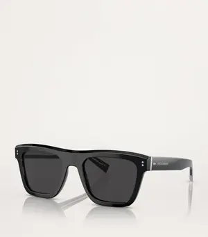 Dolce & Gabbana Acetate Square Domenico Sunglasses - Black