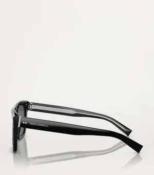 Dolce & Gabbana Acetate Square Domenico Sunglasses - Black