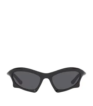 Balenciaga Bat Rectangle Bb0229s Sunglasses - Black