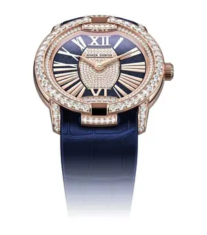 ROGER DUBUIS Rose Gold And Diamond Velvet Watch