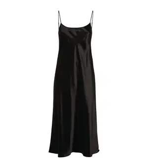 Vince Strappy Slip Midi Dress - Black