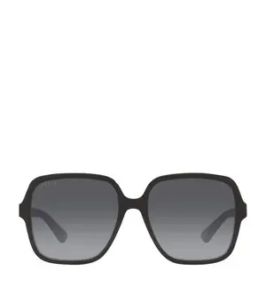 Gucci Acetate Square Frame Sunglasses - Black