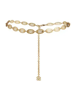 Sandro Sandro Paris Monogram Chain Belt Yellow