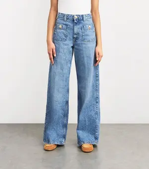 Sandro High-waist Wide-leg Jeans