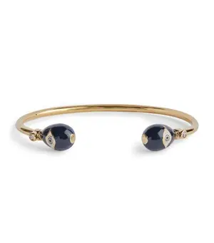 Halcyon Days Evil Eye Torque Bangle - Blue