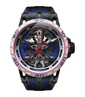 ROGER DUBUIS Titanium Excalibur Spider Huracan Mb Watch - Blue