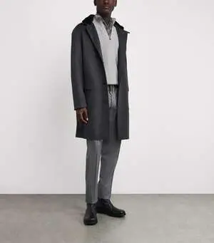 Agnona Cashmere Quarter-zip Sweater - Grey
